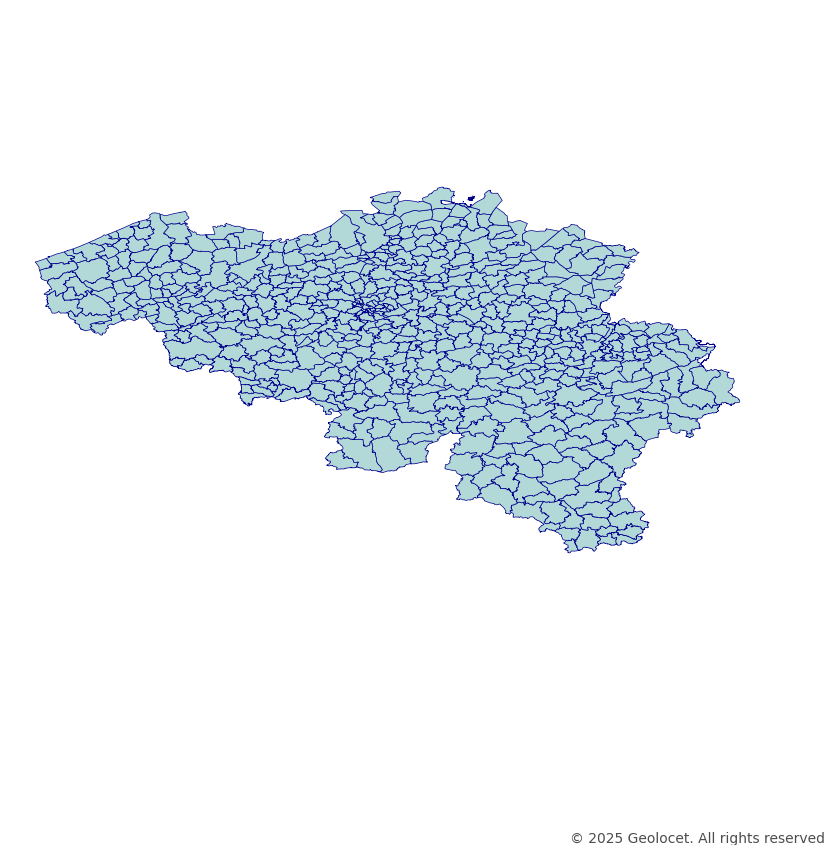 Belgium Municipalities (Communes/Gemeenten) Boundary Ready-to-download ...