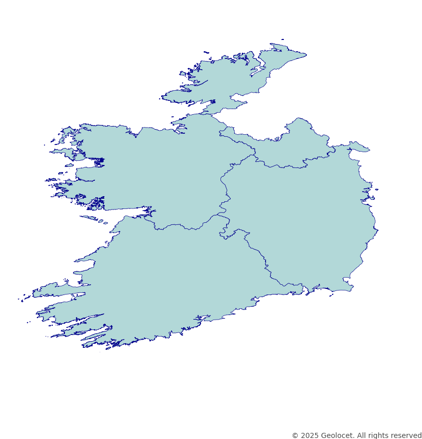Republic of Ireland Counties Administrative Boundary Ready-to-download ...