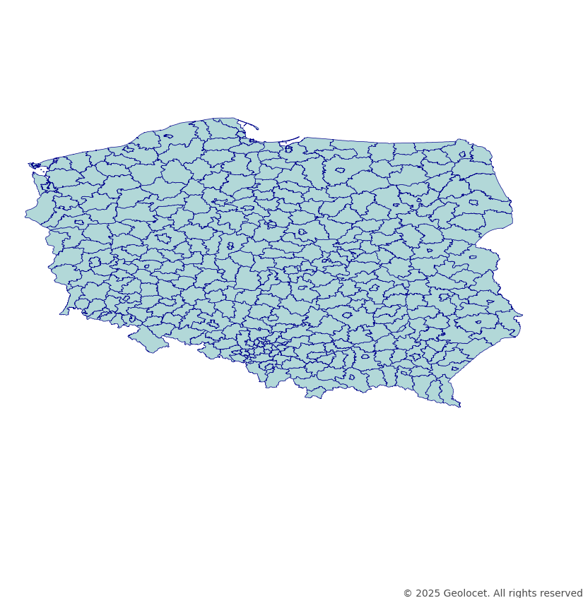 Poland Counties (Powiaty) Administrative Boundary Ready-to-download ...