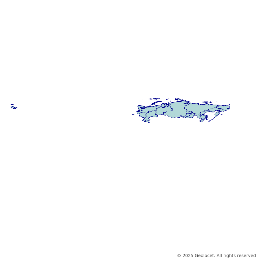 Russia Regions Boundary Ready-to-download Polygon Files – Geolocet