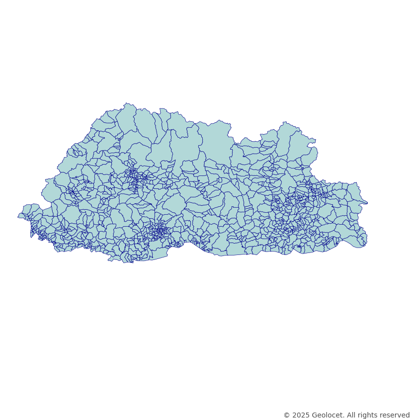 Bhutan Thromde-Level Polygons - Downloadable GIS Data – Geolocet