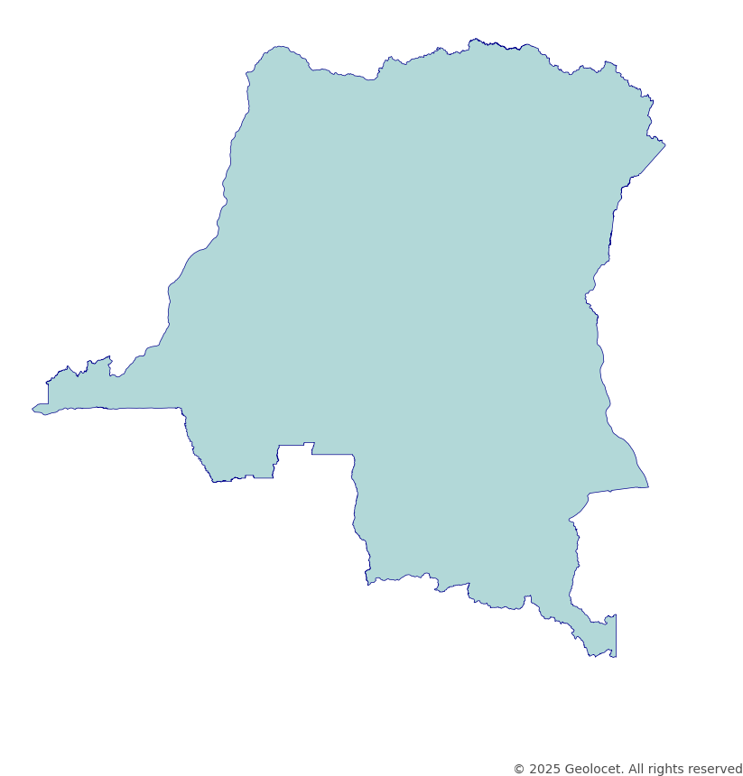 Democratic Republic of Congo Country-Level Boundary - Downloadable GIS ...