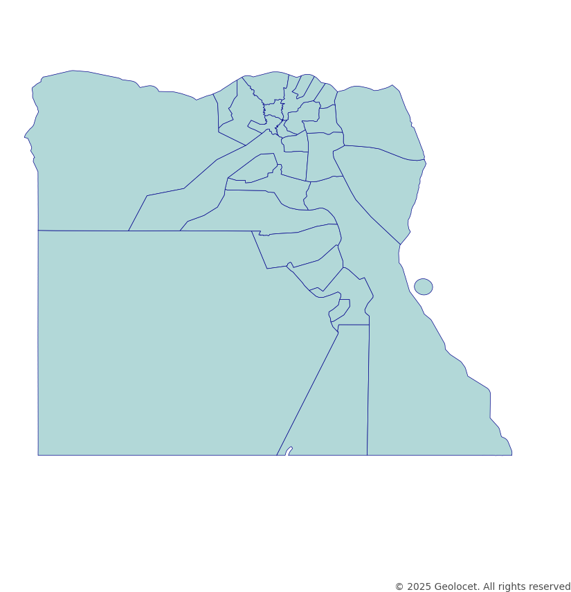 Egypt Governorate-Level Boundary - Downloadable GIS Data – Geolocet