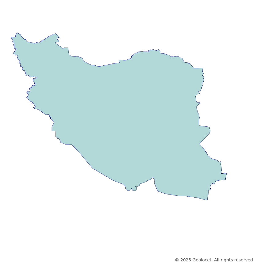 Iran Country-Level Polygons - Downloadable GIS Data – Geolocet