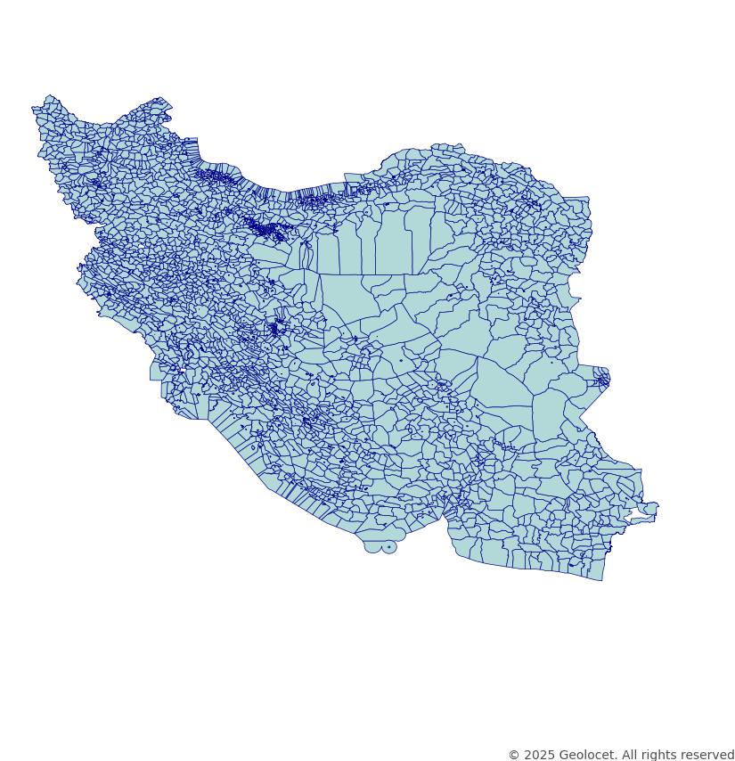 Iran Municipality-Level Polygons - Downloadable GIS Data – Geolocet