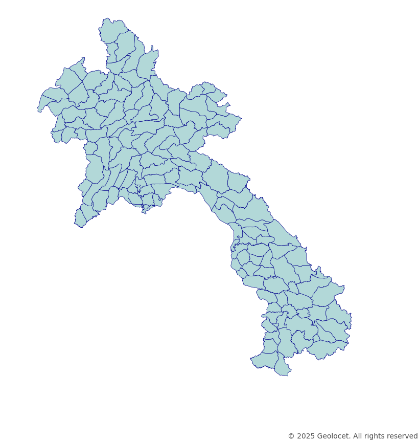 Laos District-Level Polygons - Downloadable GIS Data – Geolocet