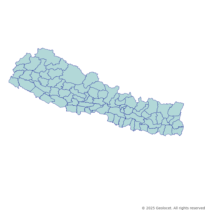 Nepal District-Level Polygons - Downloadable GIS Data – Geolocet