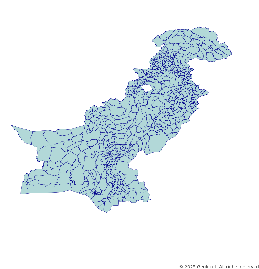 Pakistan Administrative Boundary Dataset - Country, Province, Division ...