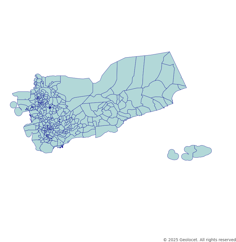 Yemen Administrative Boundary Dataset - Country, Governorate, District ...